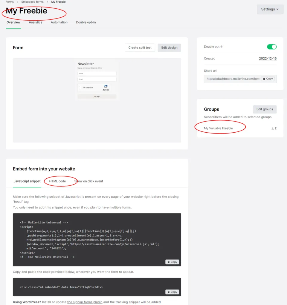 How to Add Freebie to Entice Signups to Your Email List {Demo with ...